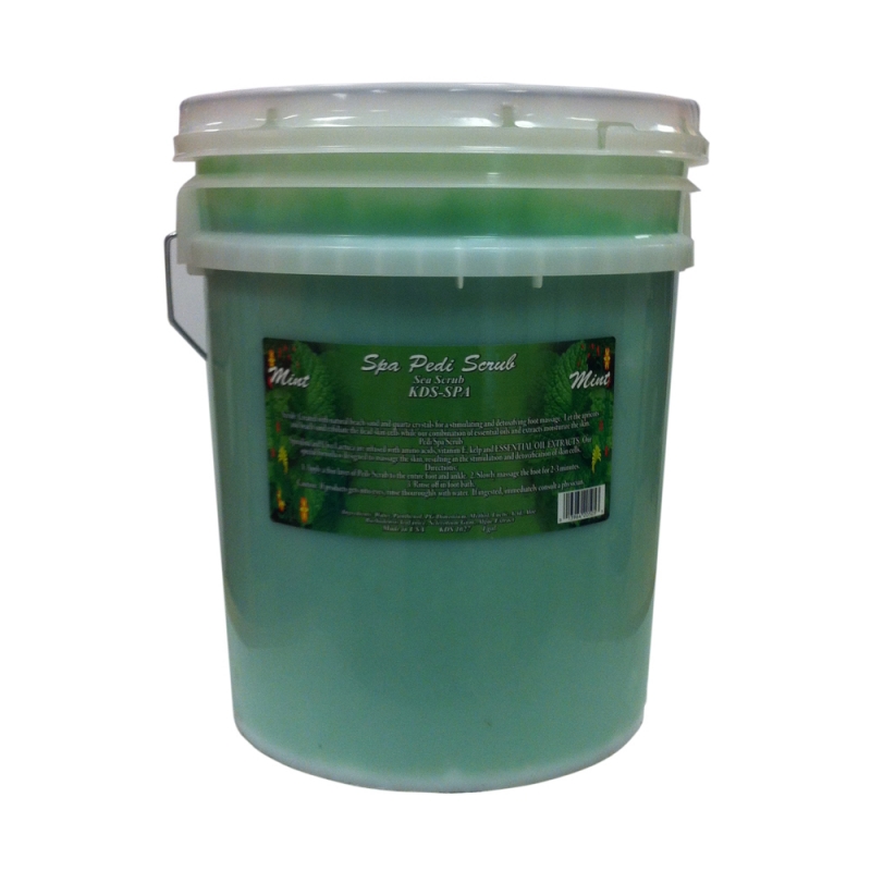 KDS - Spa Pedi Scrub Mint - Bucket Size - Cali Beauty Supply