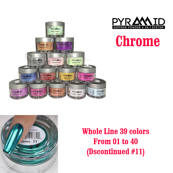Pyramid Dipping Powder - Chrome Collection 2oz - Full line of 39 colors ...