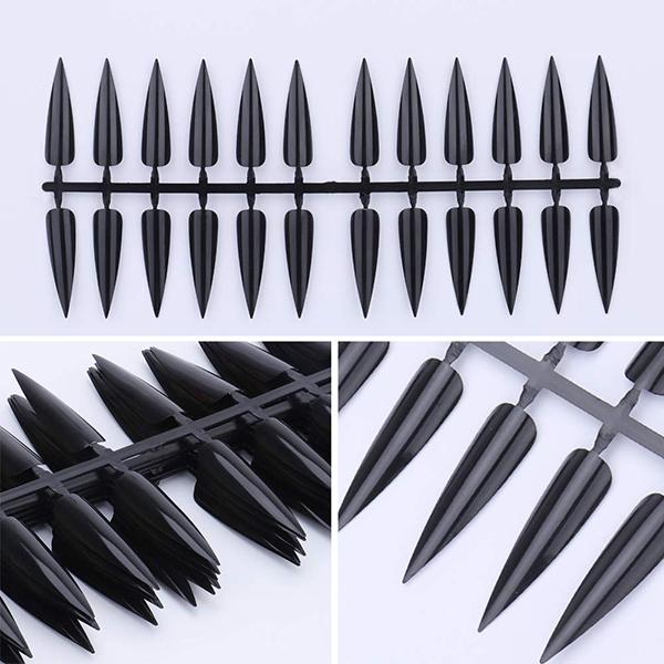 Stiletto Nail Tip Sample Pack - 24 Tips/ Sheet (10 Sheets/pack) - Cali ...