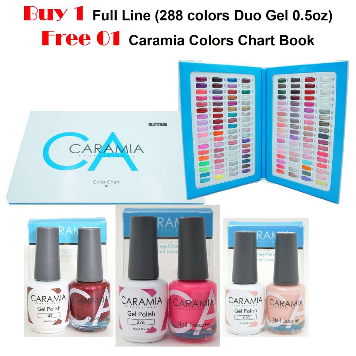 Caramia - Whole Line - 288 colors (Free Colors Chart Book) - Cali ...