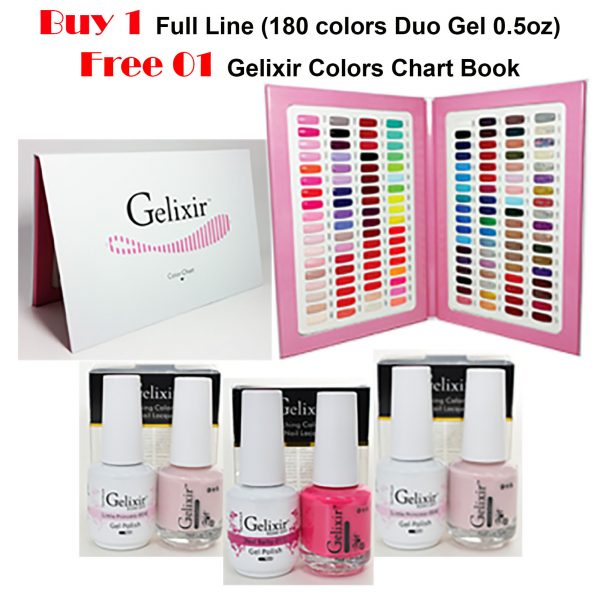 Gelixir - Whole Line - 180 colors (Free Colors Chart Book) - Cali ...