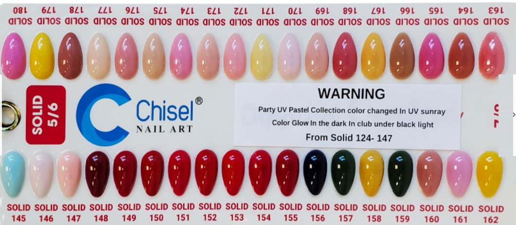 Chisel Dip Solid Collection #5 (145-180) – 36 Colors - Cali Beauty Supply